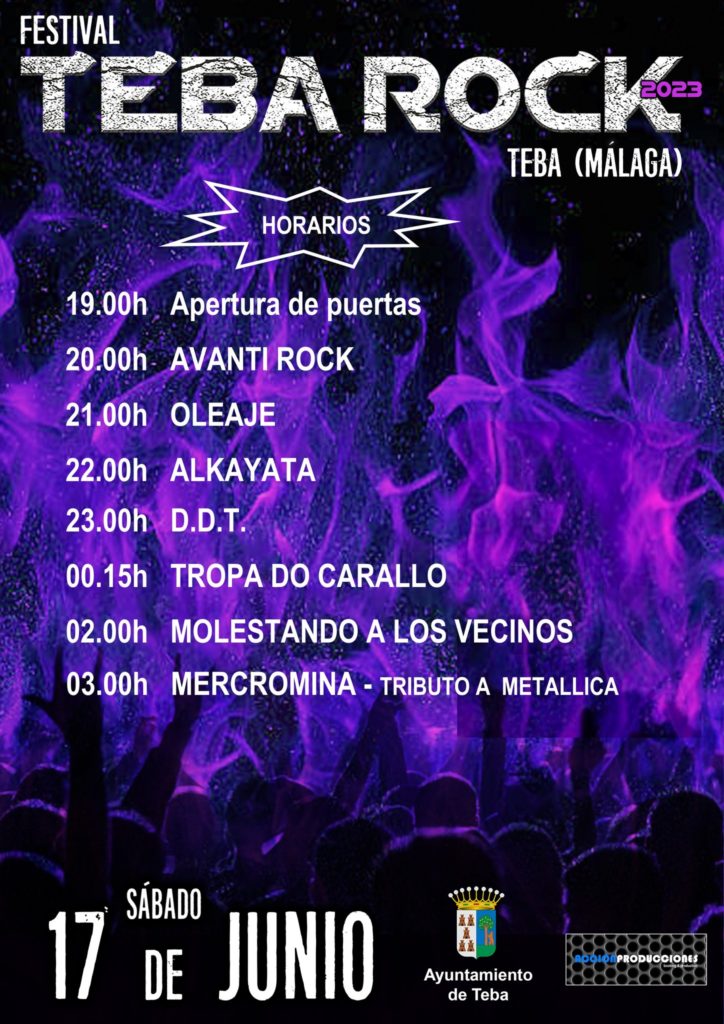 Teba Rock 2023 presenta cartel completo y horarios | Algo de Rock